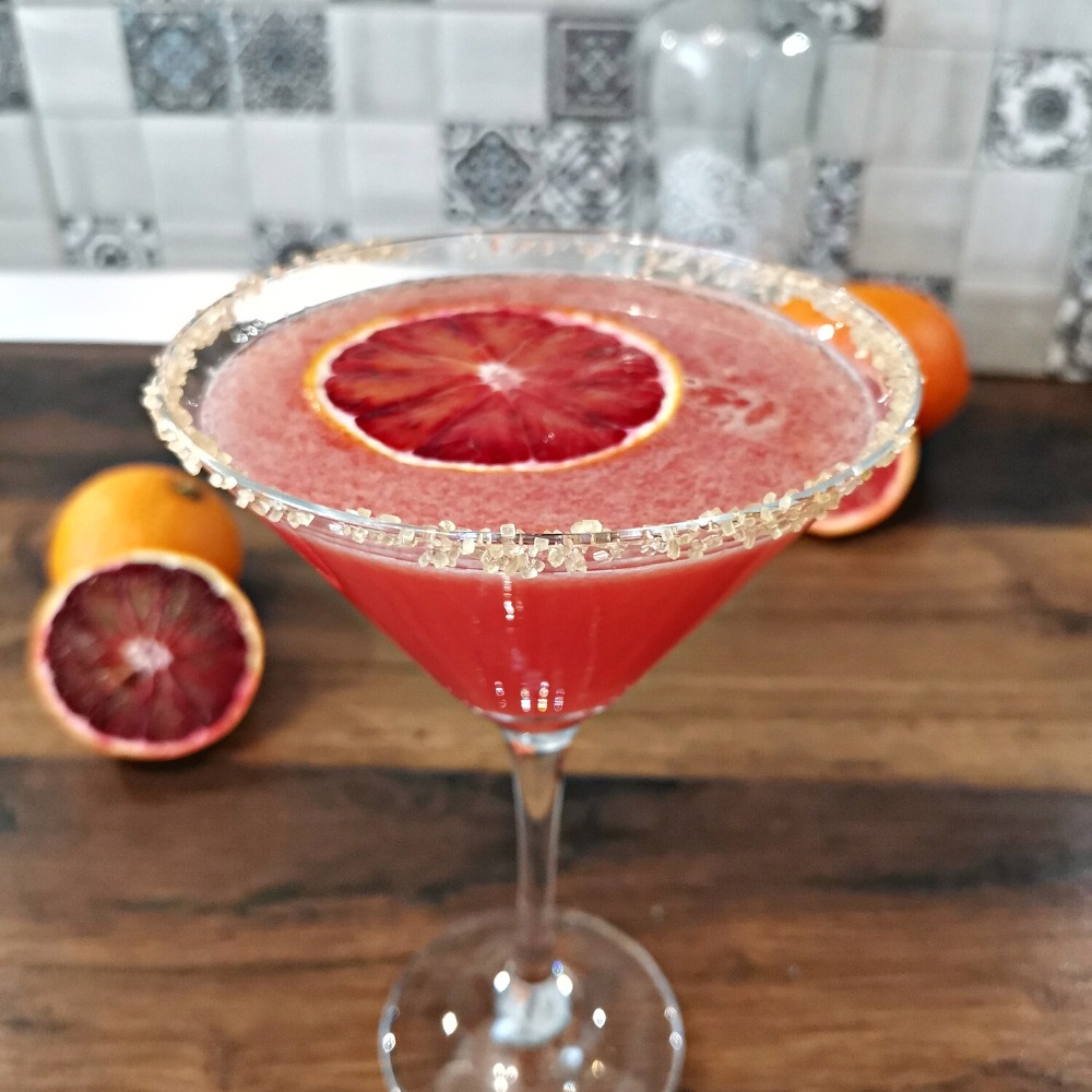 Blood Orange Martini Cocktail Recipe - Foodiosity