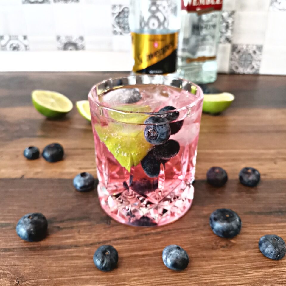 Blueberry Gin Tonic Cocktail Recipe - Foodiosity