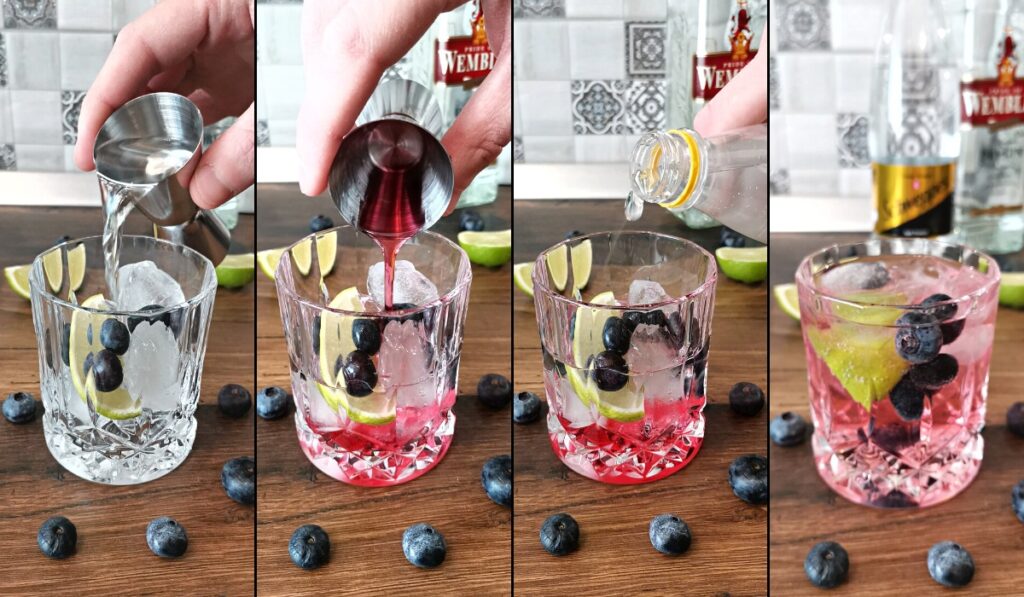 Blueberry Gin Tonic Cocktail Recipe - Foodiosity