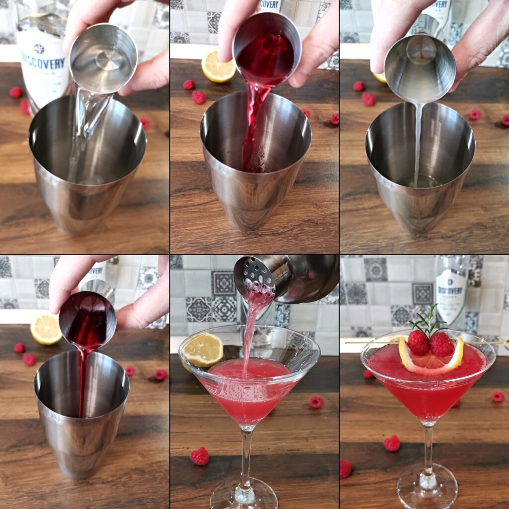 Raspberry Martini Cocktail Recipe - Foodiosity