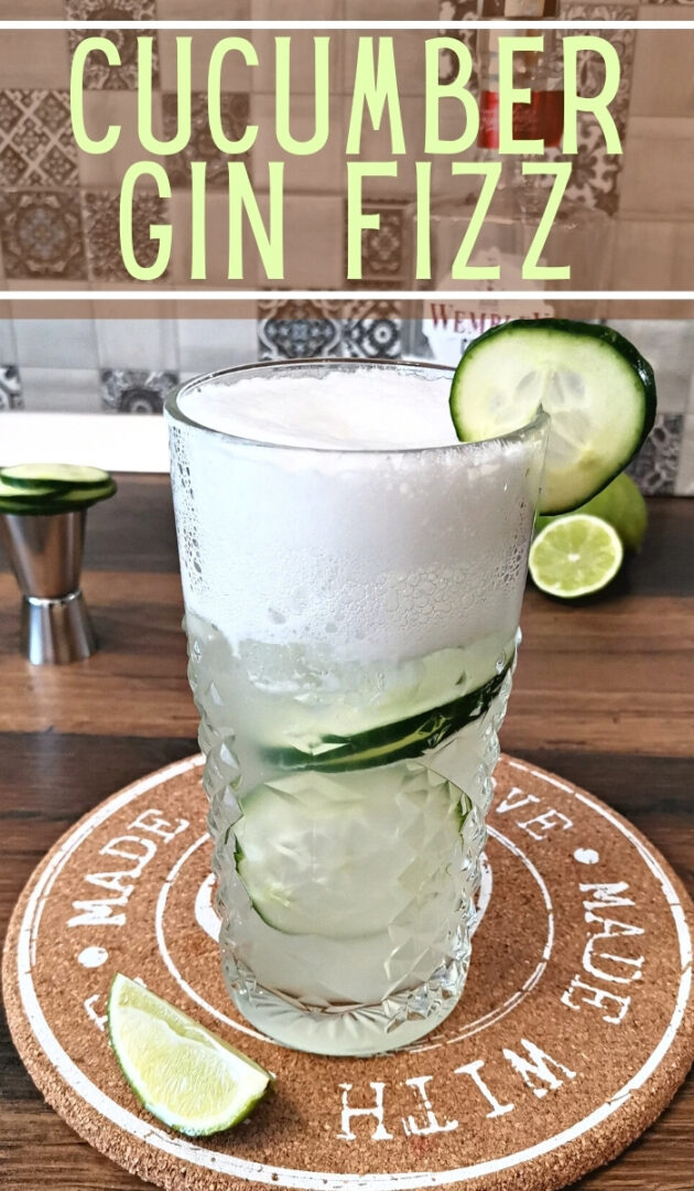Cucumber Gin Fizz Cocktail Recipe - Foodiosity