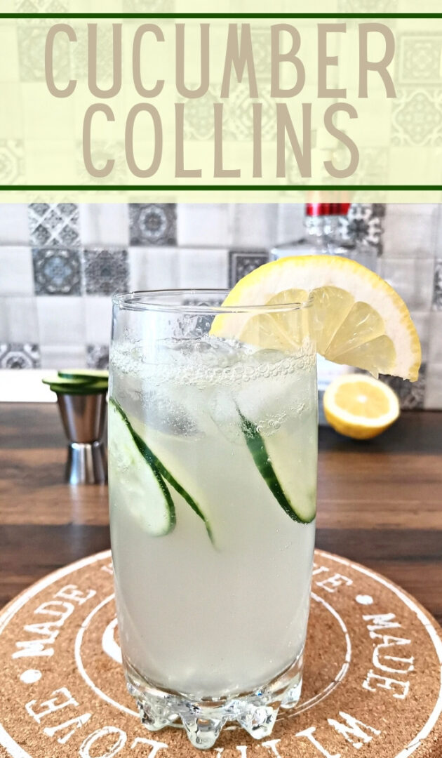 Cucumber Collins Cocktail Recipe - Foodiosity