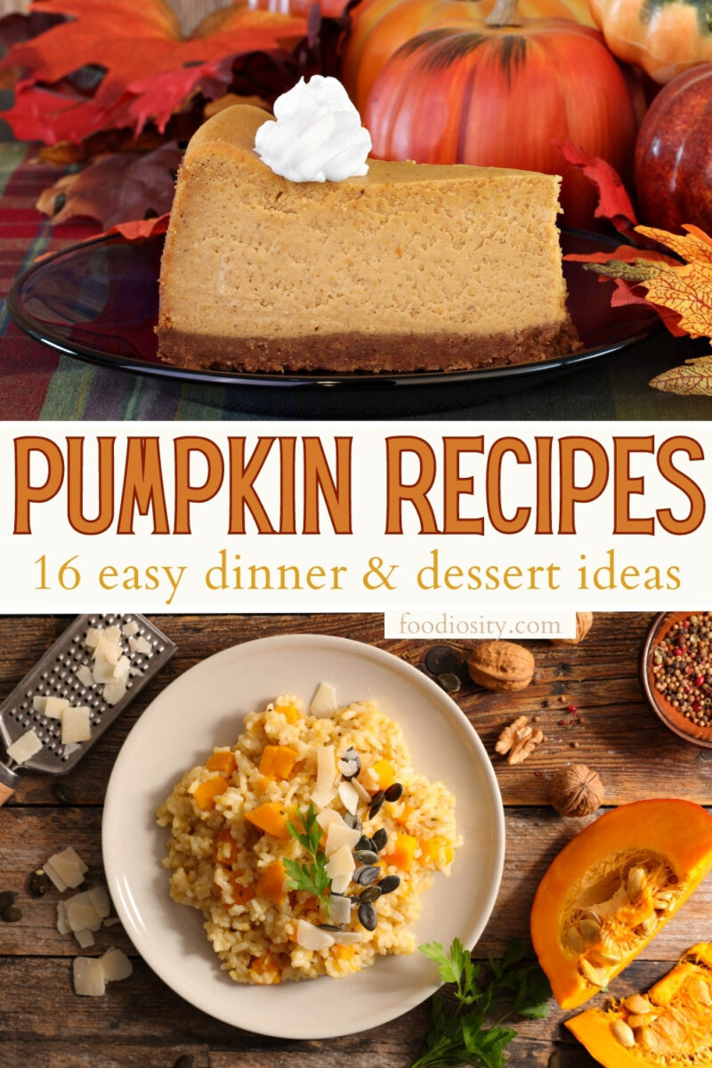 16 Pumpkin Recipes - Easy & Comforting Dinners And Desserts - Foodiosity
