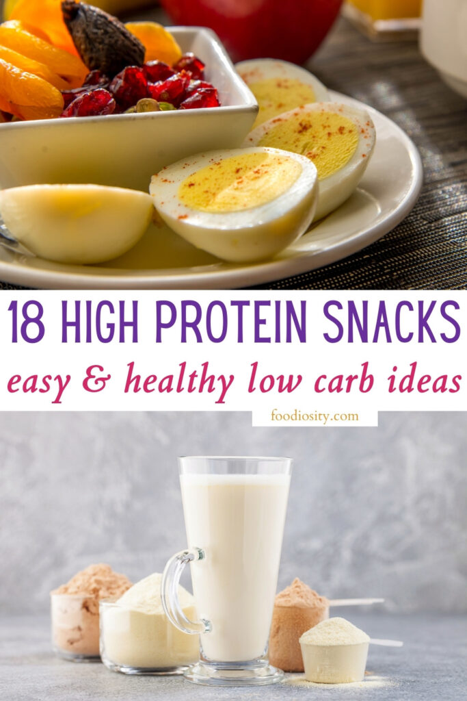 18 High Protein Snacks - Easy & Healthy Low Calorie Snacks - Foodiosity