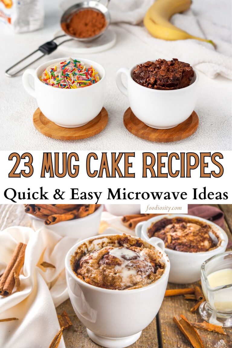 23 Mug Cake Recipes - Easy Microwave Ideas - Foodiosity