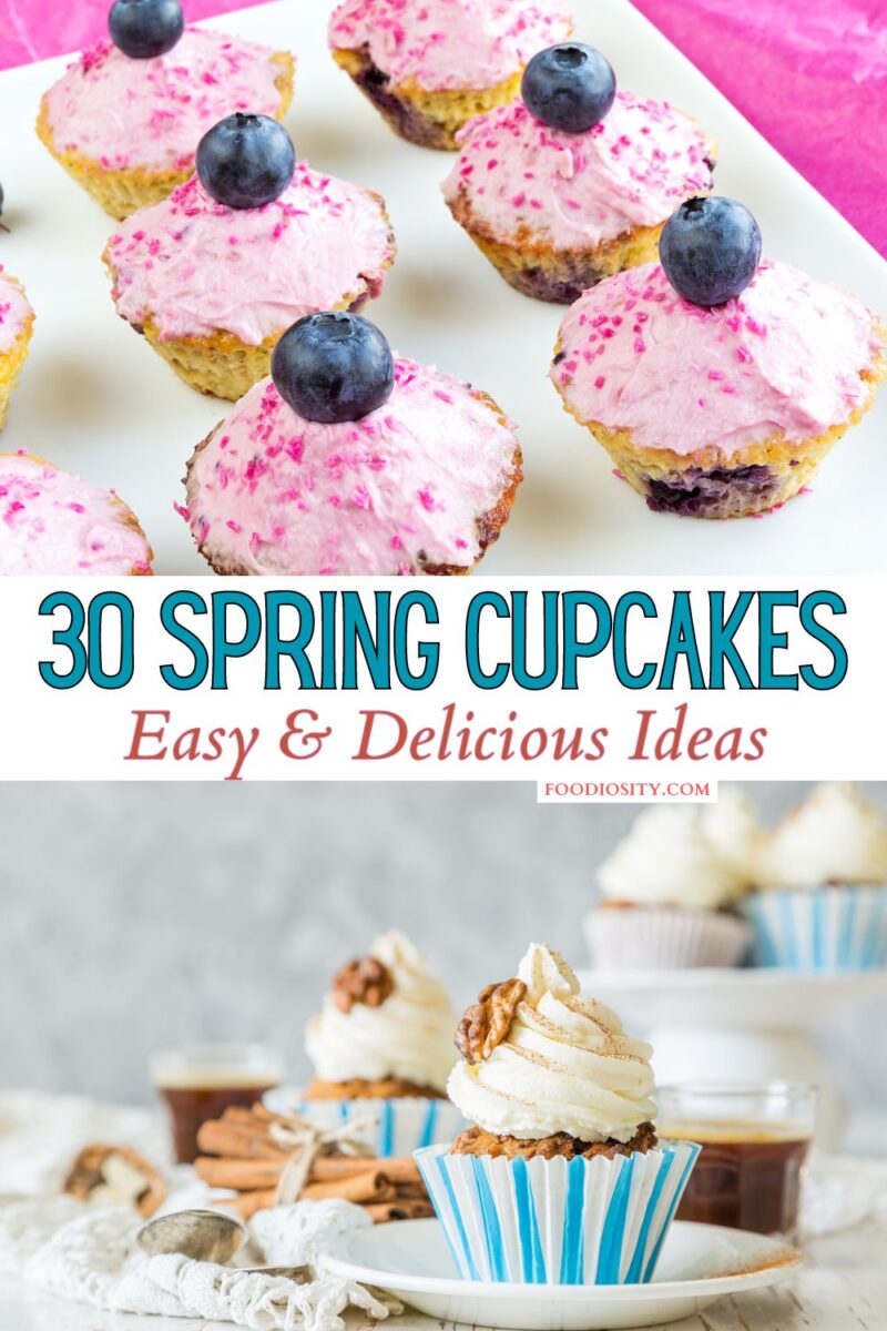 30 Spring Cupcakes - Easy & Delicious Ideas - Foodiosity