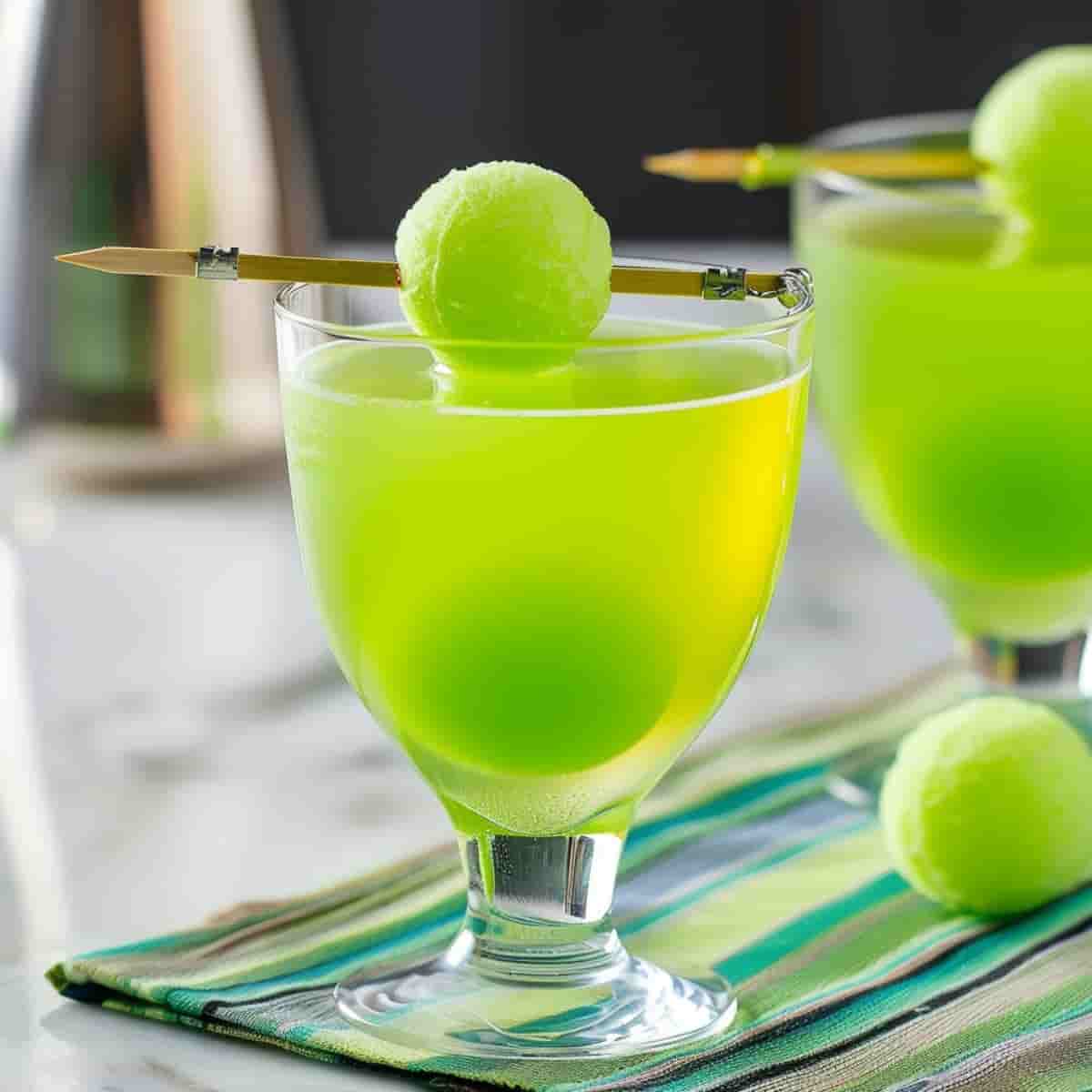 Melon Ball Drop Cocktail - Foodiosity