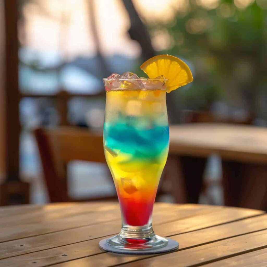 Rainbow Paradise Cocktail - Foodiosity
