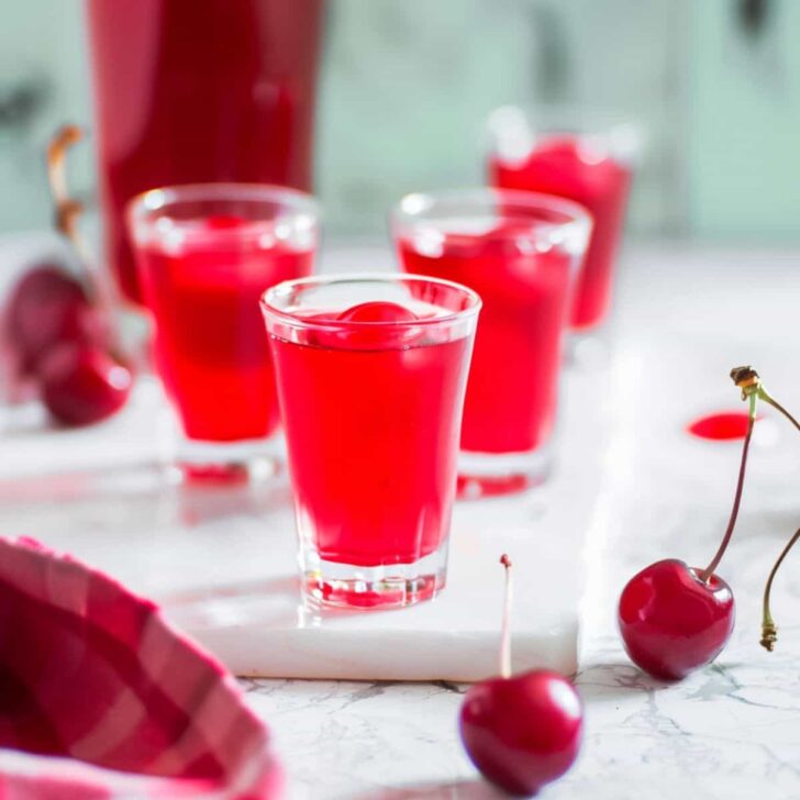 Cherry Bomb Jello Shots - Foodiosity