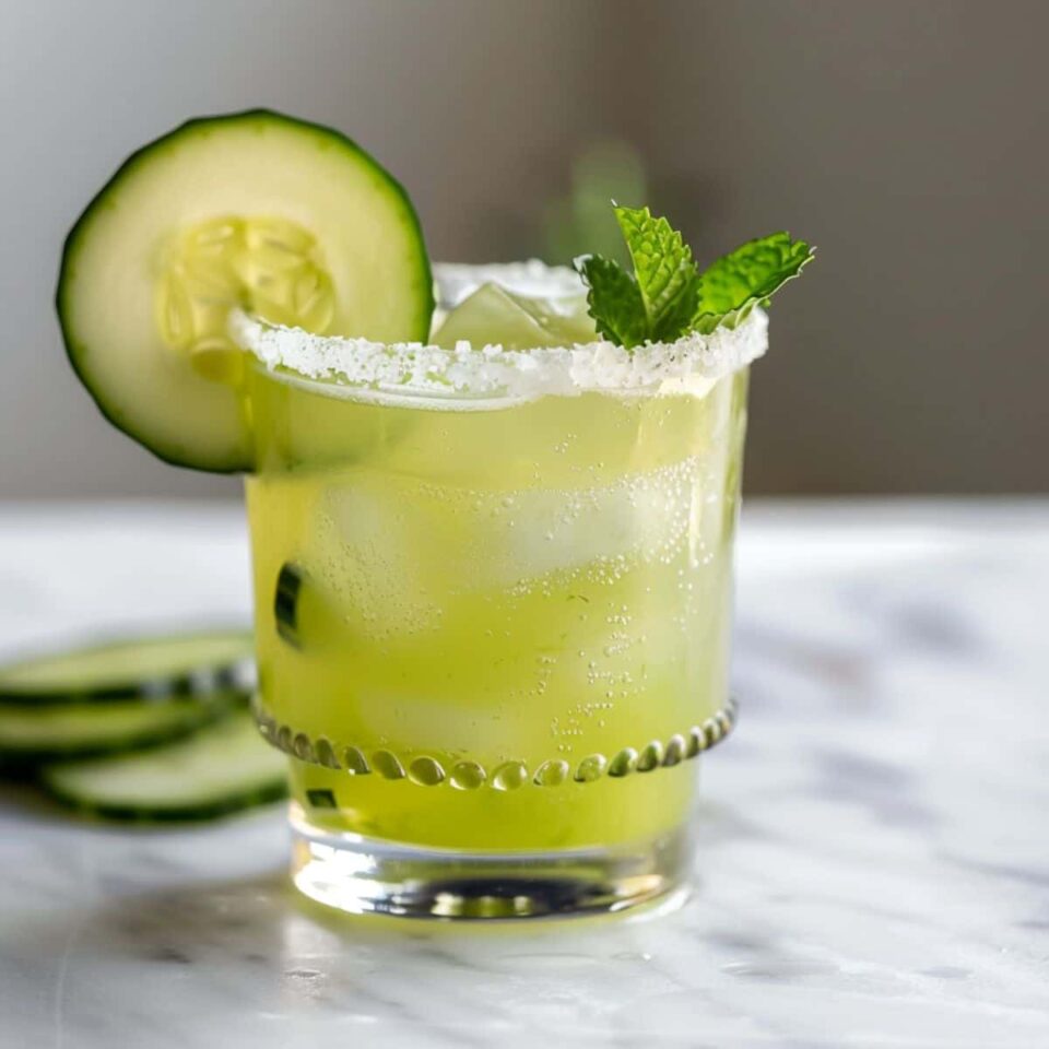 Cucumber Mint Margarita - Foodiosity