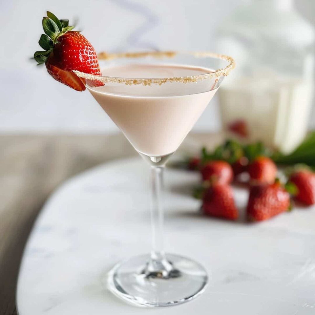 Strawberry Shortcake Martini - Foodiosity
